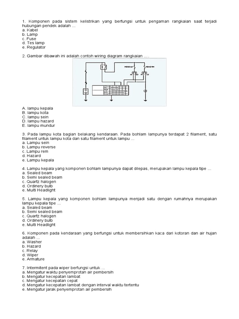 Pemeliharaan Kelistrikan Kendaraan Ringan Kelas XI TKRO | PDF