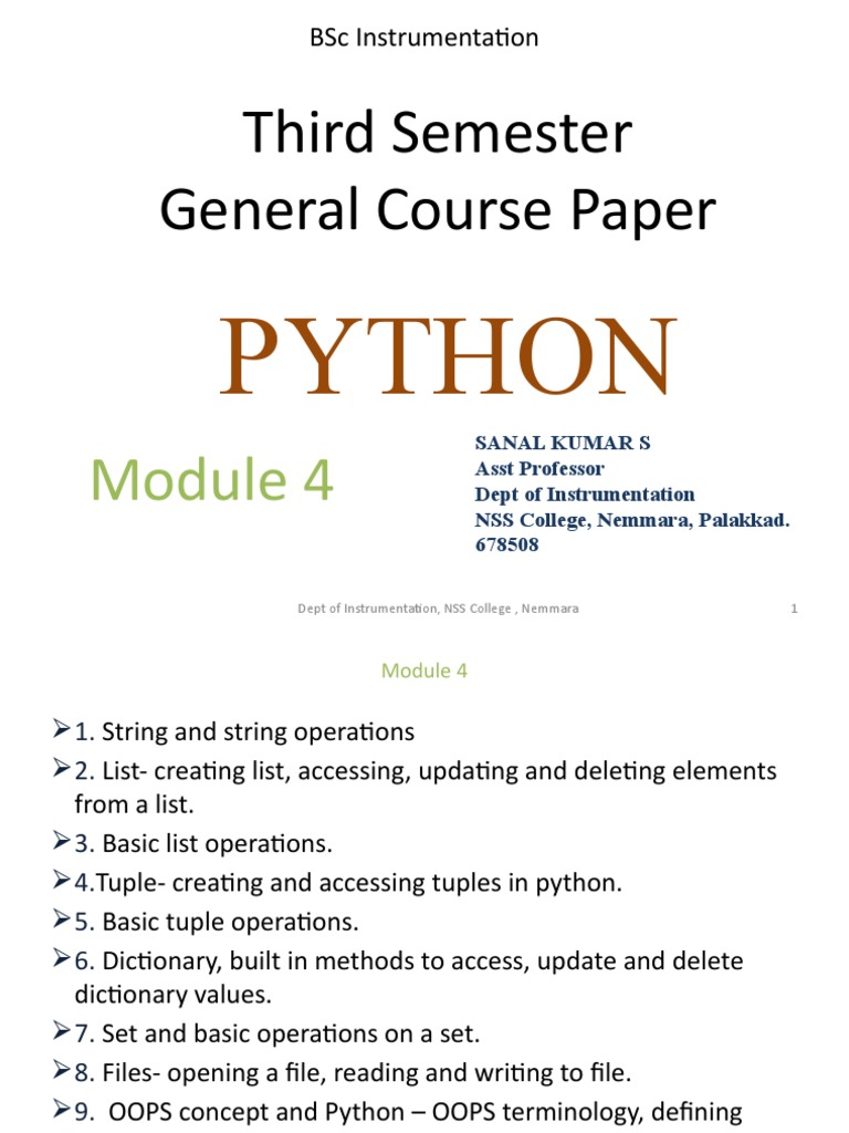 Python Module 4 | PDF | Modular Programming | Models Of Computation