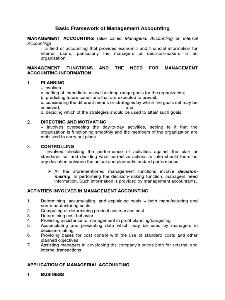 Management Accounting Essentials Guide | PDF | Management Accounting ...