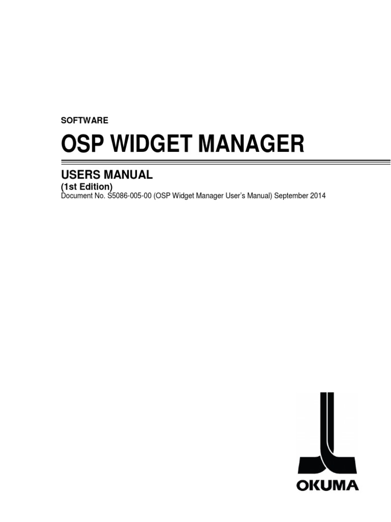 OSP Widget Manager User Manual | PDF | Window (Computing) | Graphical User Interfaces