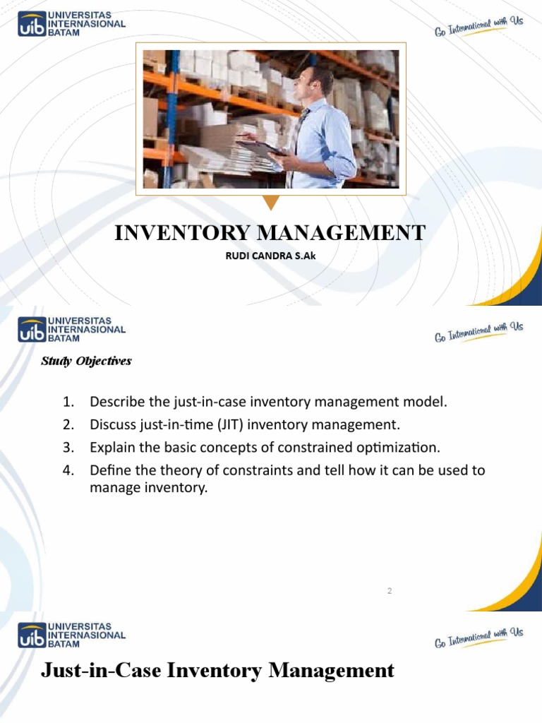 Inventory Management: Rudi Candra S.Ak | PDF | Inventory | Mathematical Optimization