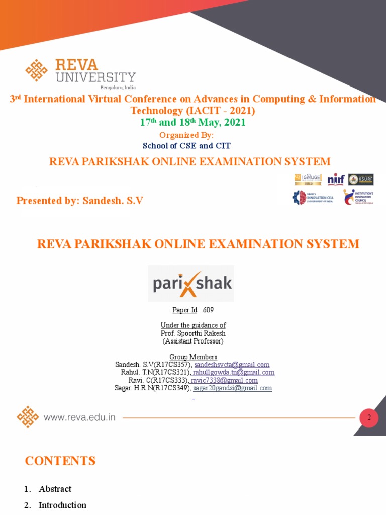 Reva Parikshak Online Examination System | PDF | Standardized Tests ...