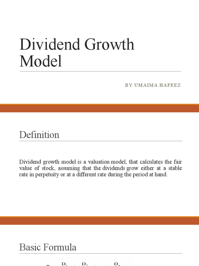 Dividend Growth Models Explained | PDF