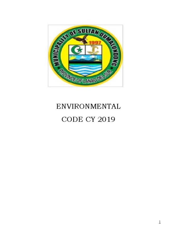 Environmental Code | PDF | Municipal Solid Waste | Greenhouse Effect