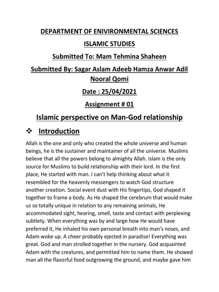 Islamic Studies Assignment | PDF | Supernatural | Islamic Belief And ...