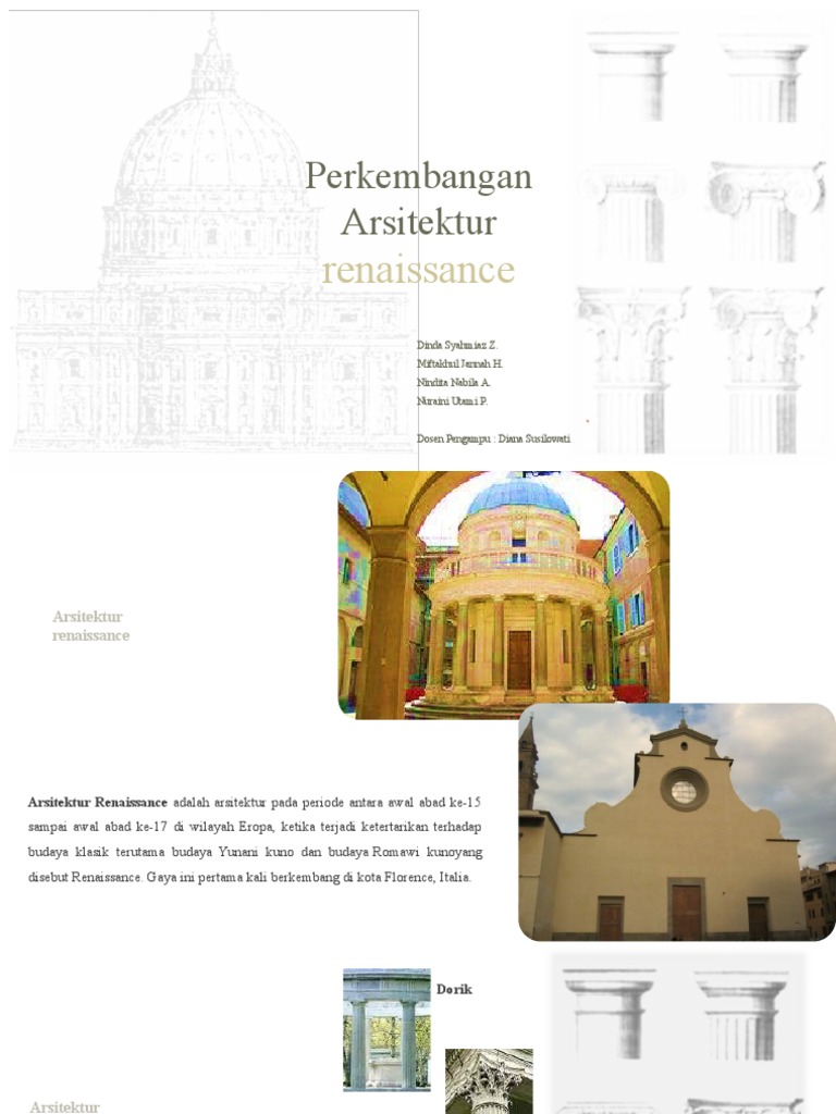 Ciri dan Perkembangan Arsitektur Renaissance | PDF | Seni