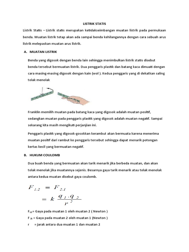 Modul II Listrik Statis | PDF
