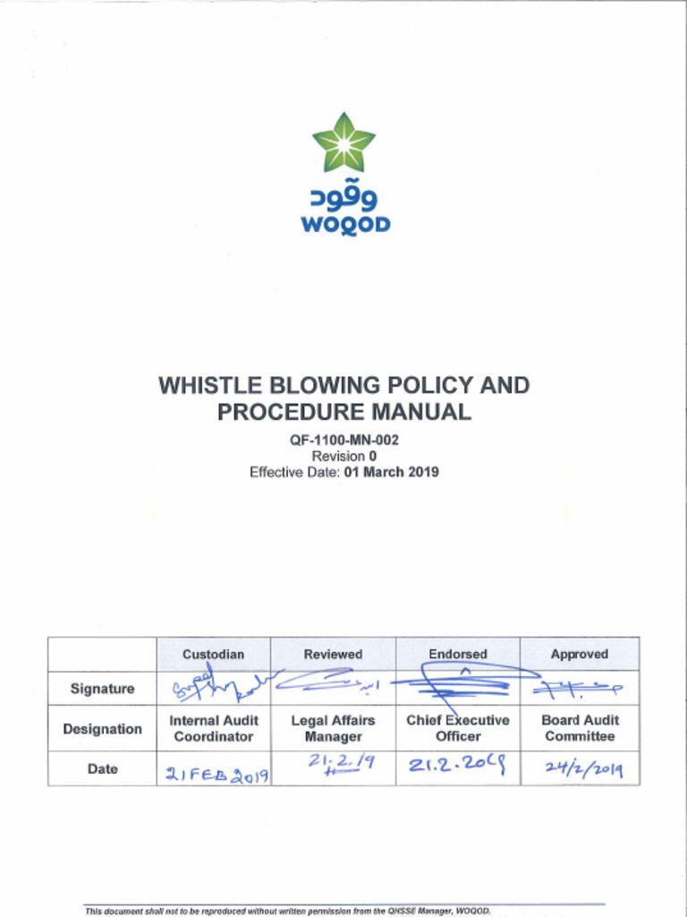 Whistleblowing Policy and Procedures Summary | PDF | Whistleblower ...