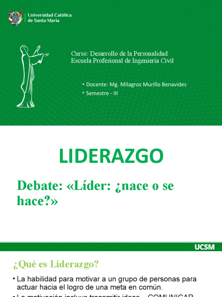 Clase 10 y 11 - Liderazgo REVISADO | PDF | Liderazgo | Inteligencia ...