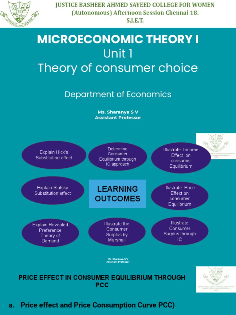 Theory of Consumer Choice - Lecture 3 | PDF | Economic Equilibrium ...