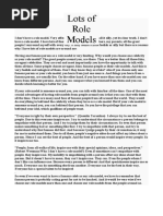 My Role Model: A Personal Reflection | PDF | Essays