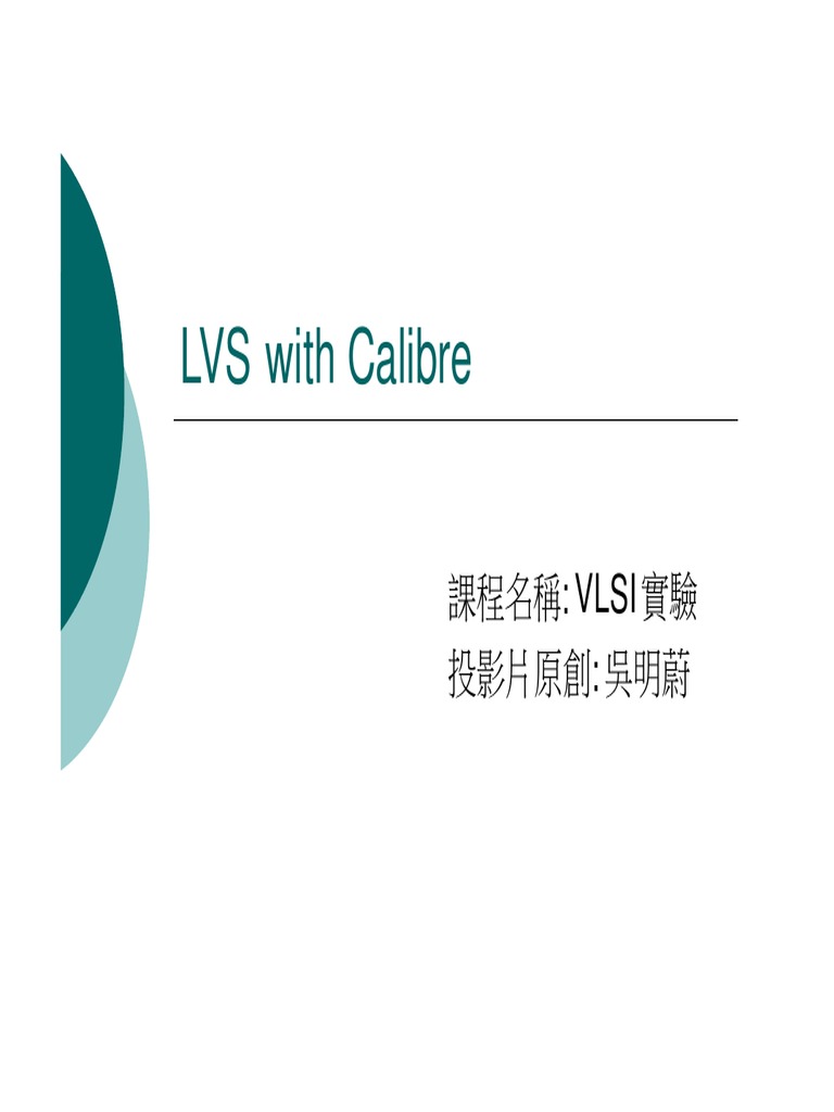 VLSI Lab 4 LVS+PEX | PDF