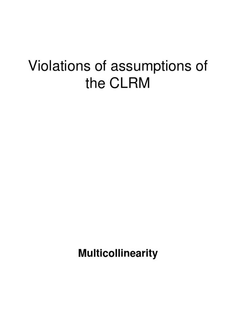 Multicollinearity June 2021 | PDF | Multicollinearity | Regression Analysis