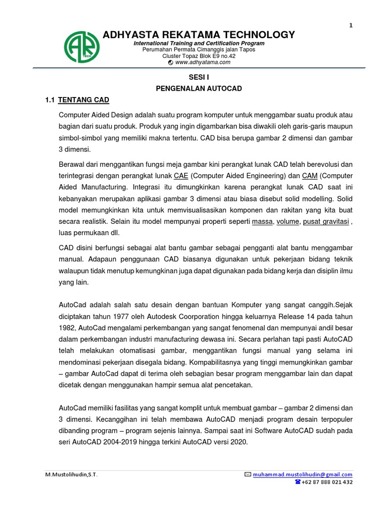 Modul Training AutoCAD 2020 | PDF