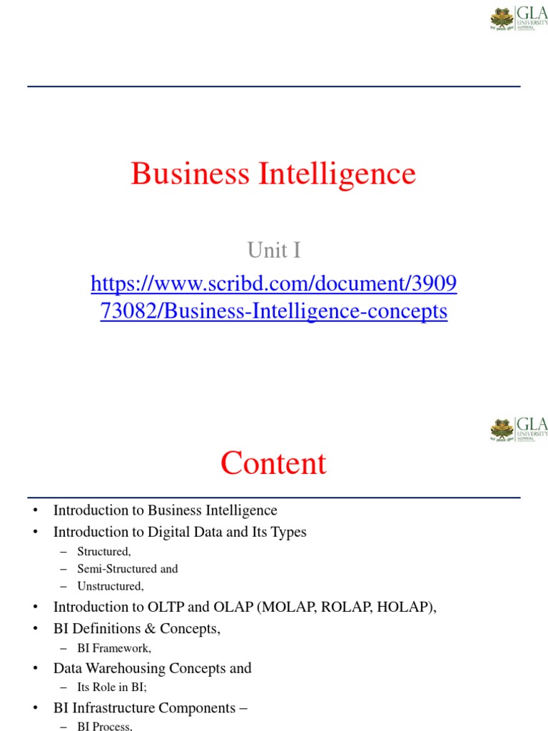 All BI Notes Merged | PDF | Business Intelligence | Data Warehouse