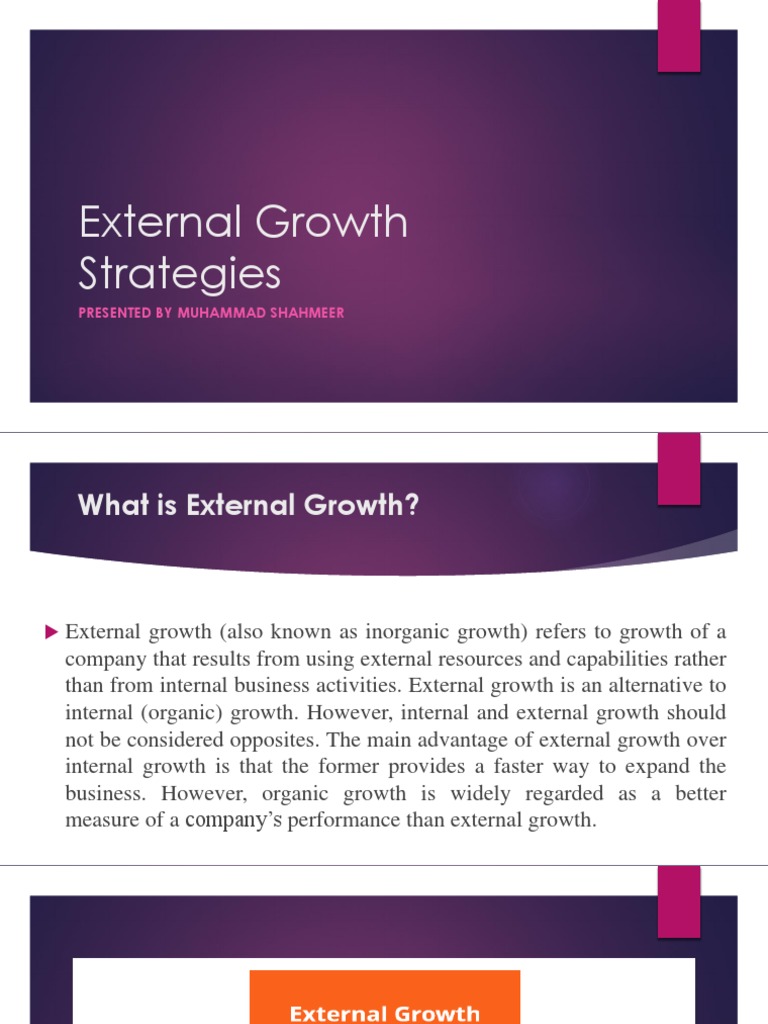 External Growth Strategies Explained | PDF | Mergers And Acquisitions ...