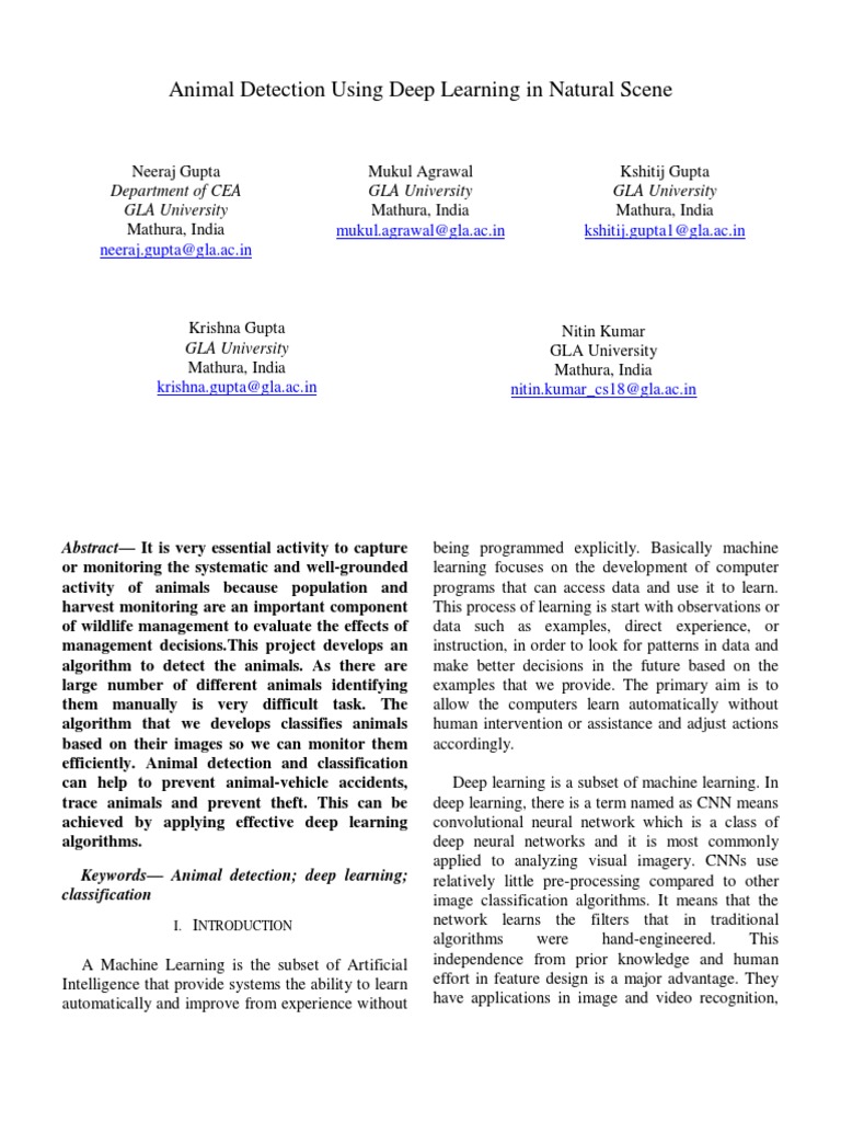 Animal Classification pAPER | PDF | Computing | Systems Science