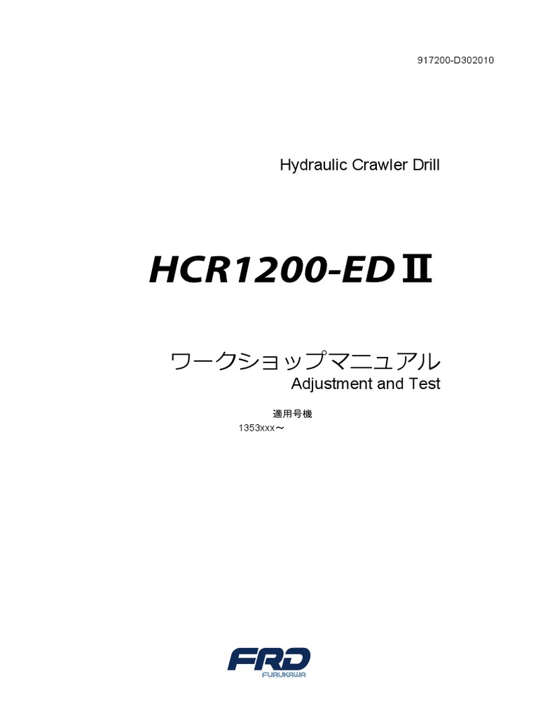 HCR1200 Hydraulic Drill Adjustment Guide | PDF | Nut (Hardware) | Screw