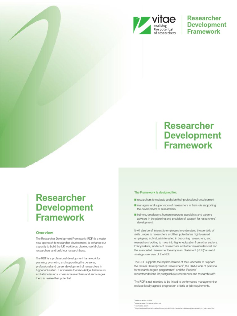 Researcher Development Framework 1 | PDF | Critical Thinking | Data