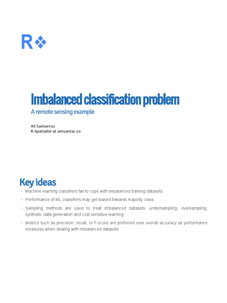 Imbalanced Classification Problem: A Remote Sensing Example | PDF | Statistical Classification ...