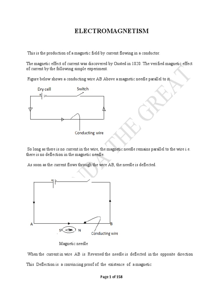 ELECTROMAGNETISM | PDF | Magnetic Field | Magnetism