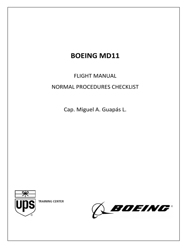 BOEING MD11 Checklist | PDF