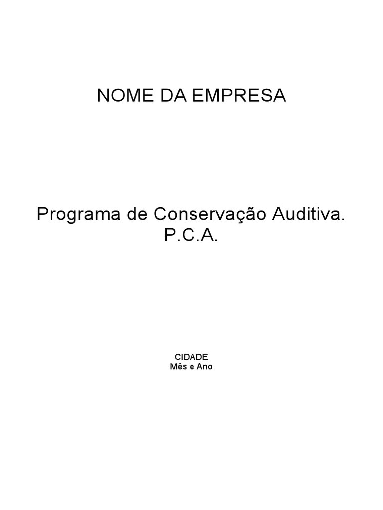 Modelo Pca 2017 | PDF | Barulho | Audição