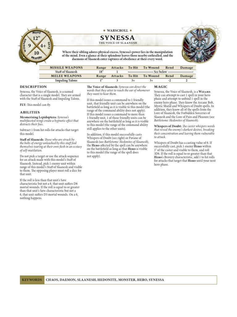 5 BR Kragnos Warscroll Synessa ENG 2021 | PDF | Fantasy | Leisure