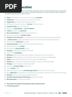 Engineering Drawing Checklist | PDF | Art | Technology & Engineering