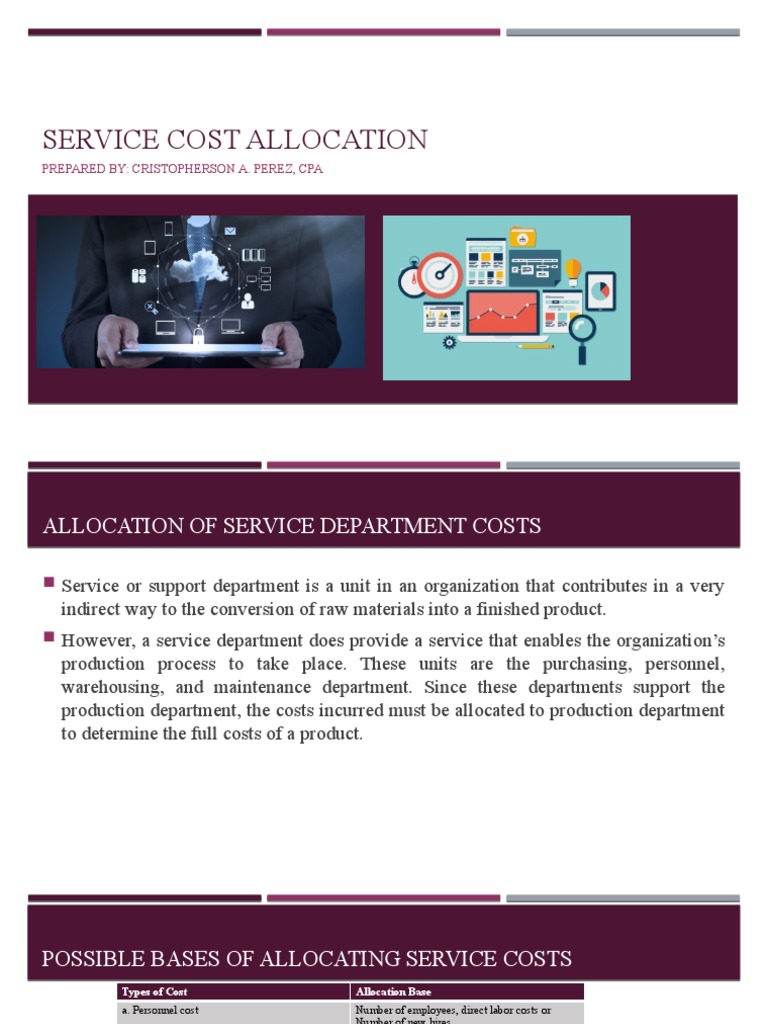 Module 9 Part 1 - Service Cost Allocation | PDF | Equations | Teaching ...