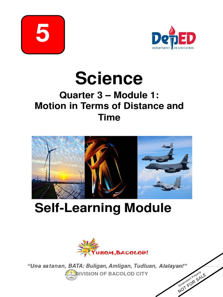 Grade 5 - SLM - 1 MELC1 Q3 Describing Motion Converted Edited | PDF | Speed | Distance