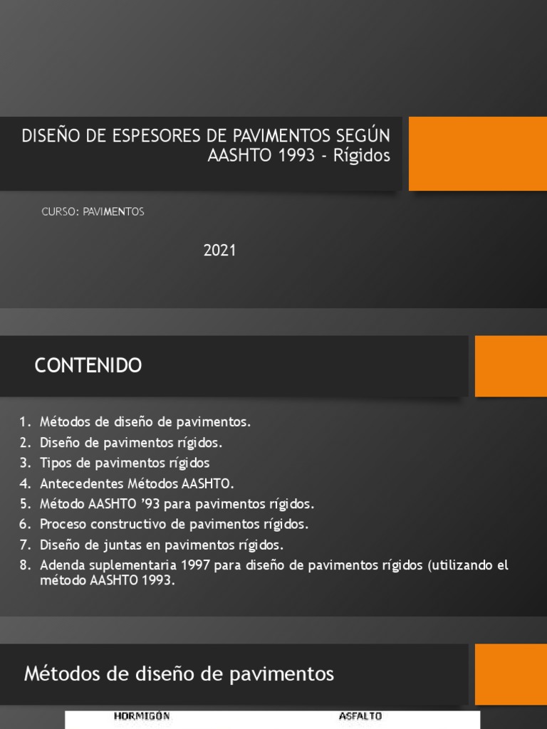 Aashto 93 Rigidos | PDF | Diferencia | Hormigón