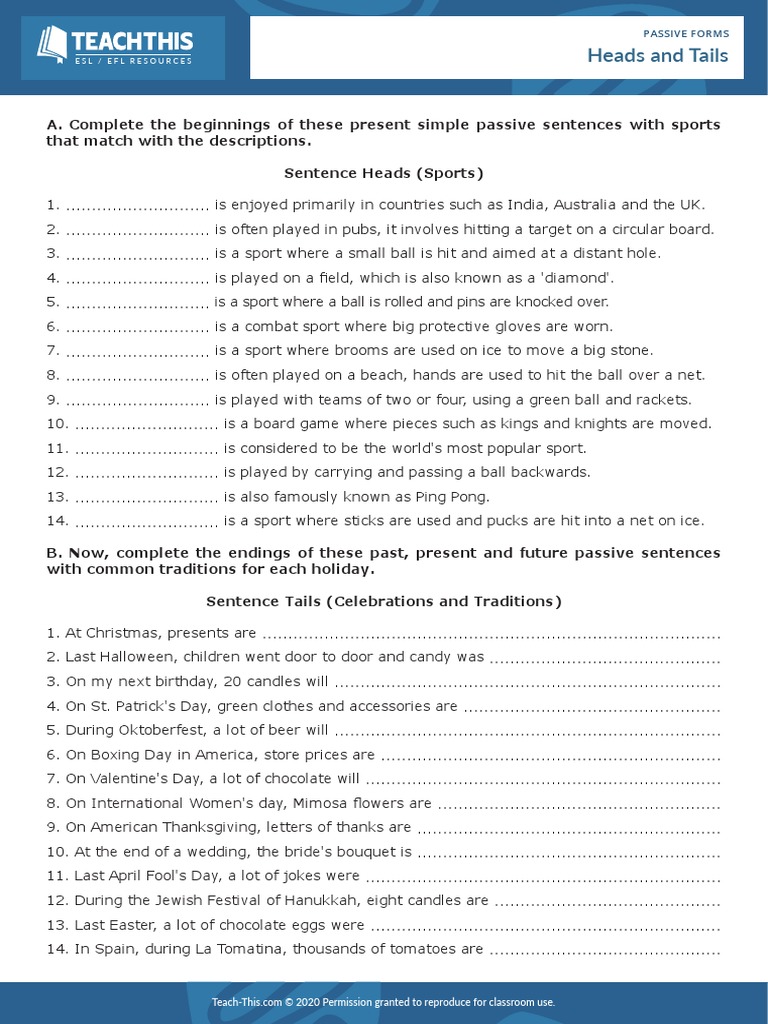 Heads and Tails: Esl / Efl Resources | PDF | Observances | Traditions