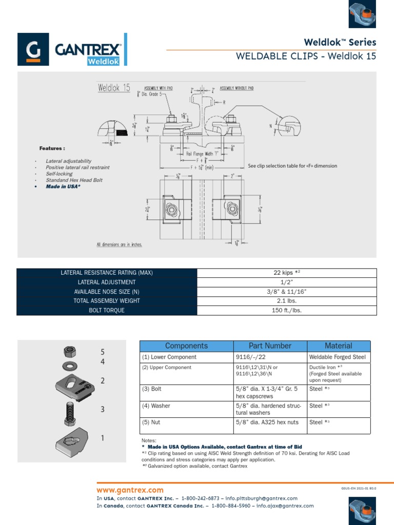 Weldlok 15 Data Sheet | PDF | Screw | Welding