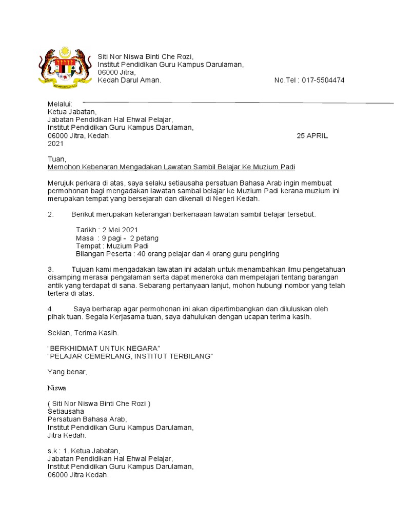 Surat Kiriman Rasmi | PDF