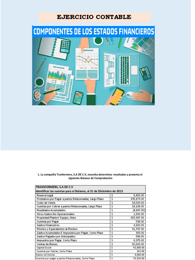 Ejercicios Contable de La Quinta Evaluacion | PDF | Hoja de balance | Contabilidad
