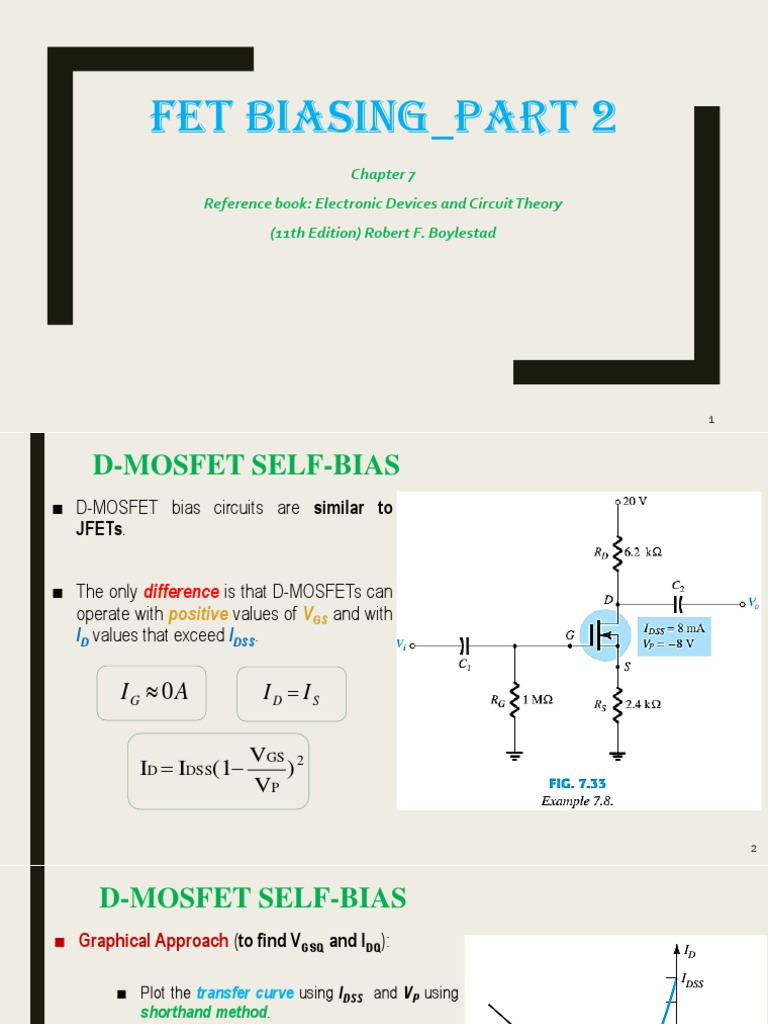 D-MOSFET and E-MOSFET Biasing | PDF | Field Effect Transistor ...