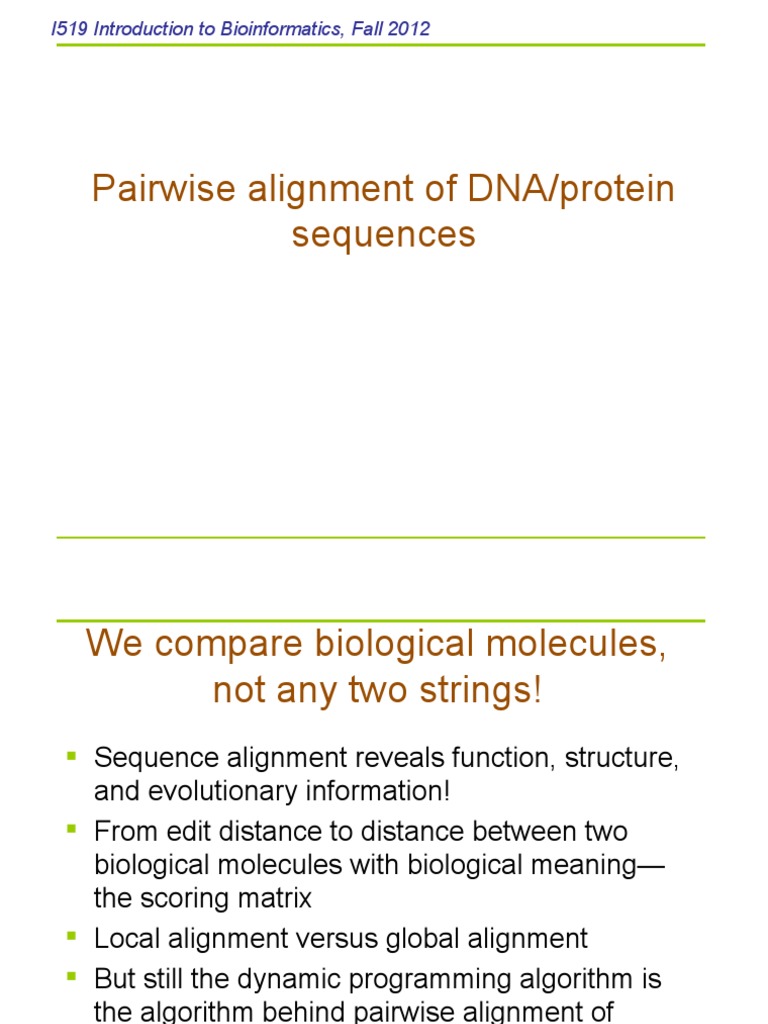 Alignment of Sequences | PDF | Sequence Alignment | Biological Engineering