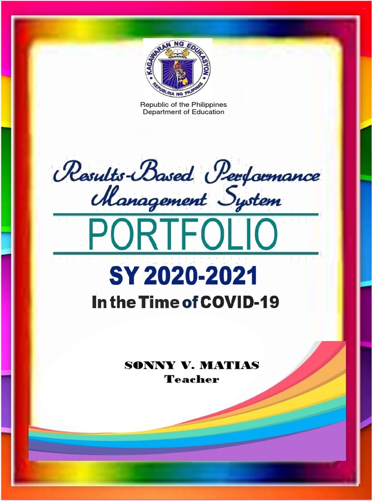 RPMS PORTFOLIO For Teachers I-III (SY 2020-2021) | Download Free PDF ...