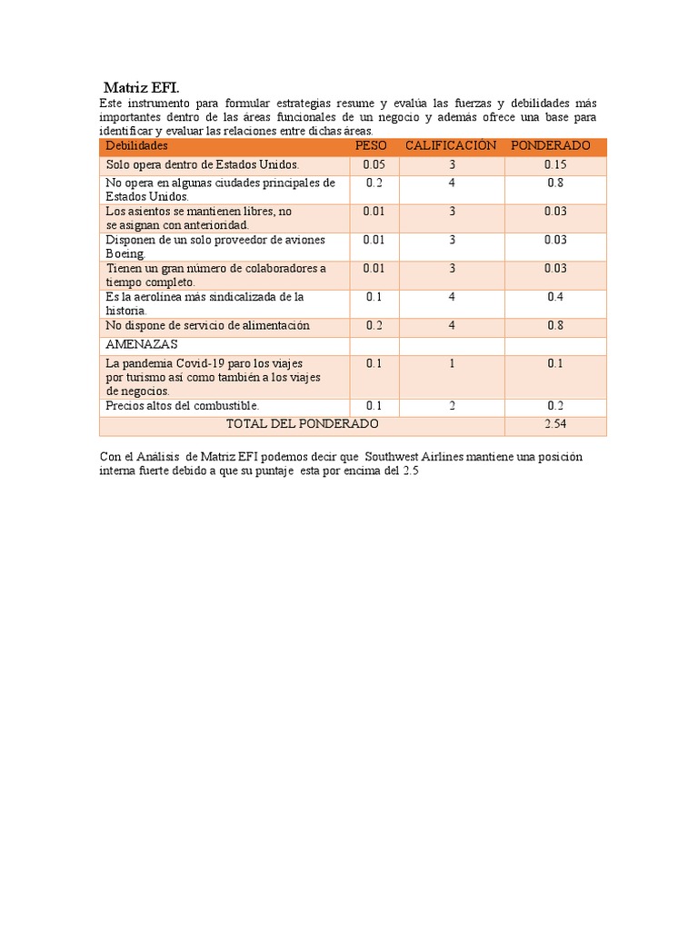Matriz EFI | PDF