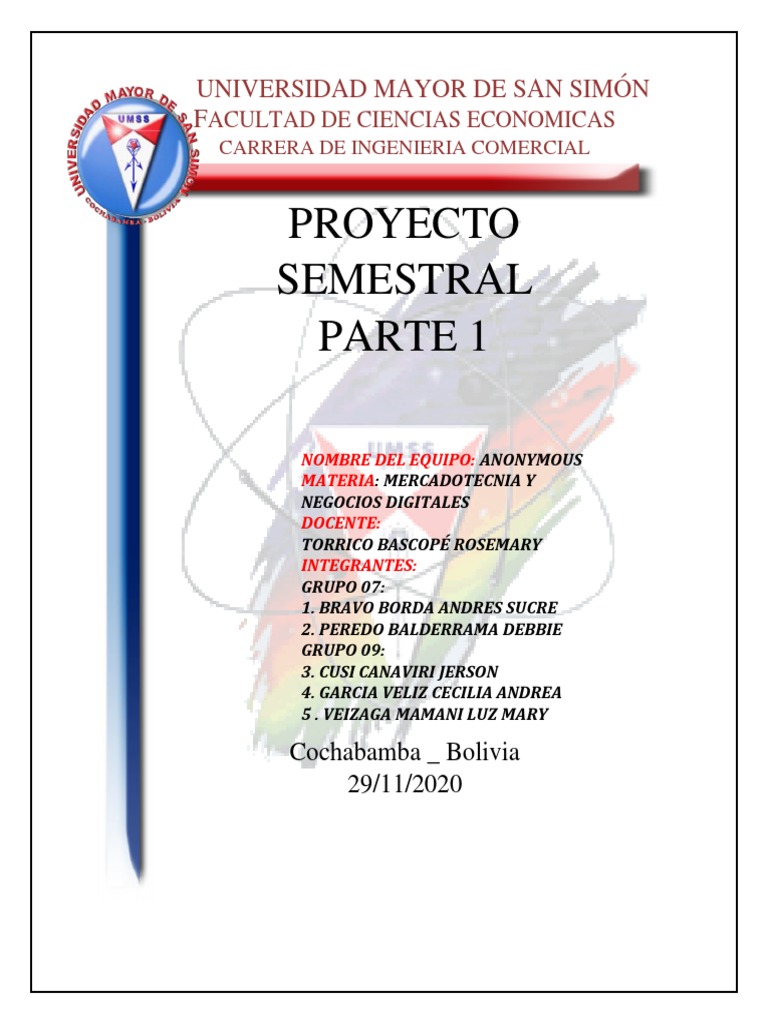 Proyecto Semestral Parte 1 | PDF | Iniciativa empresarial | Business