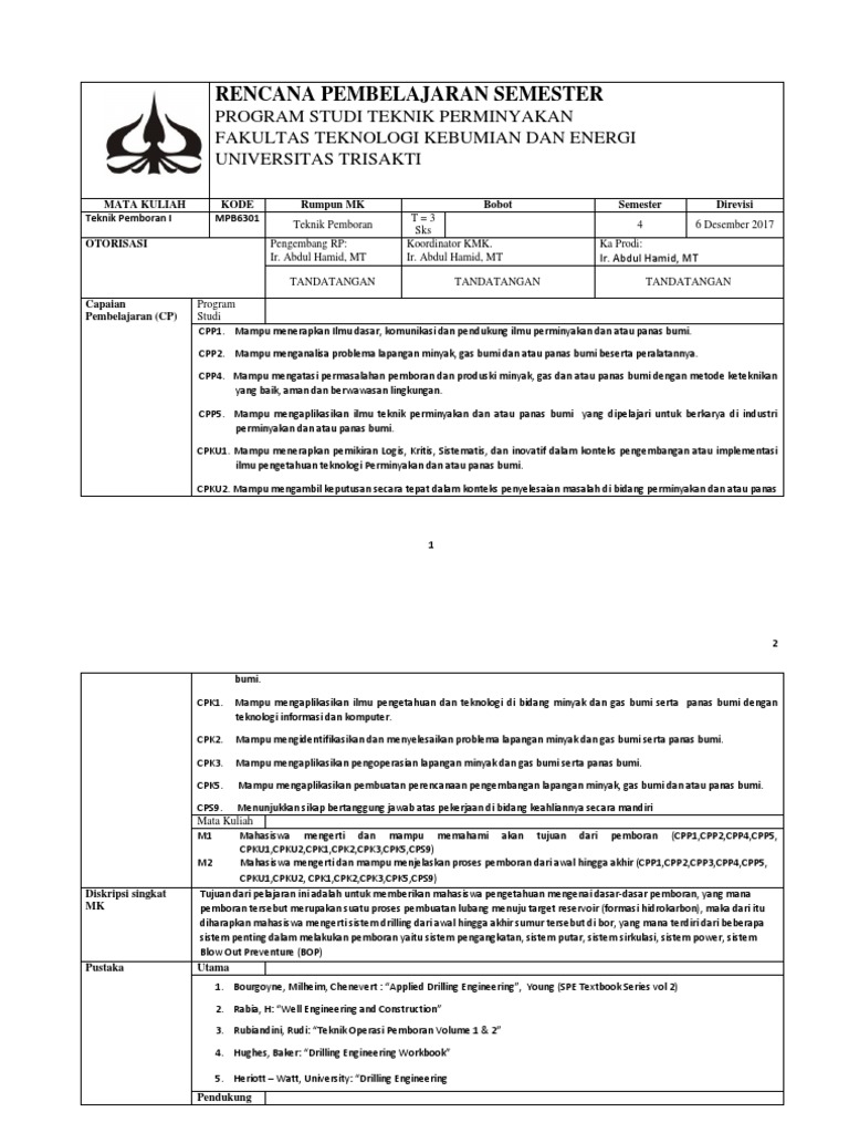 Teknik Pemboran 1 | PDF