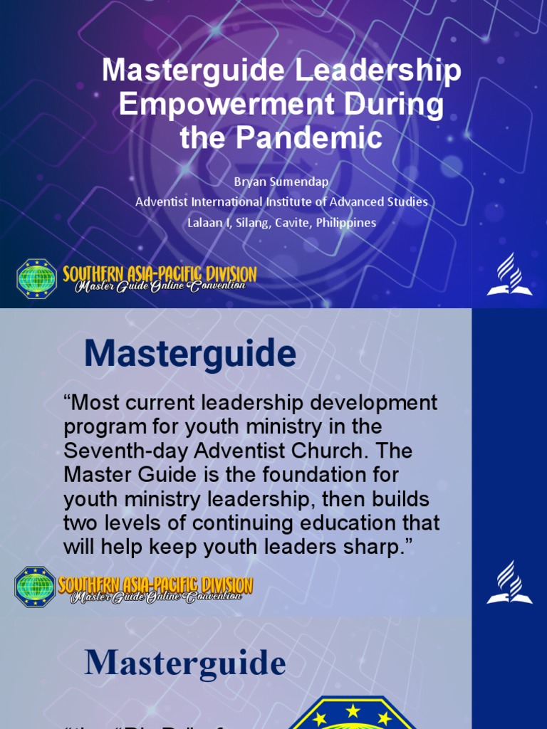 MG SUMENDAP SSD MG Online Convention - Masterguide Leadership ...