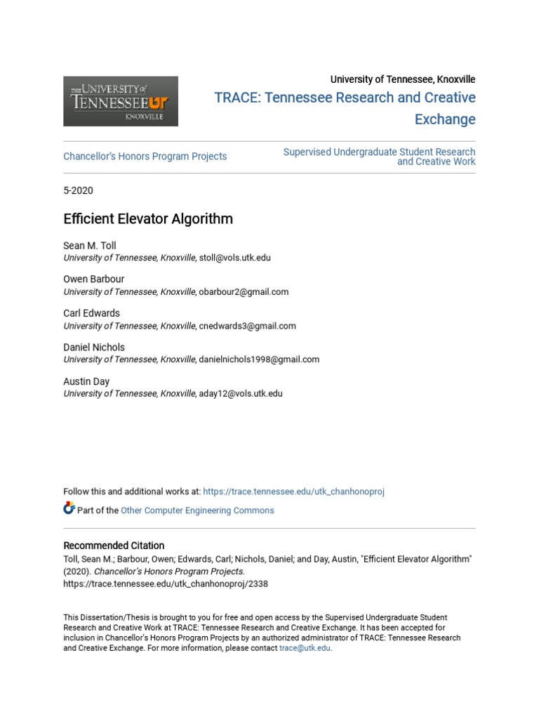 Efficient Elevator Algorithm | PDF | Simulation | Mathematical Optimization