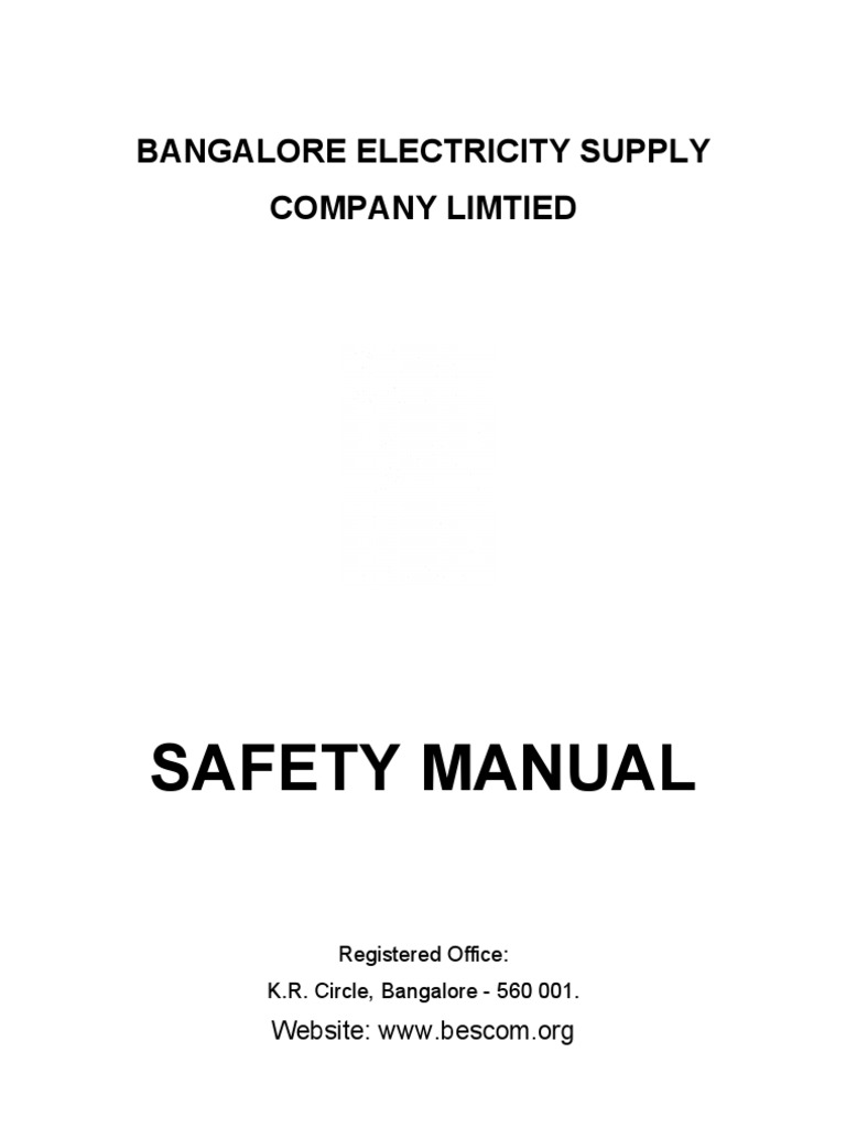 BESCOM Safety Manual Guidelines | PDF | Breathing | Cardiopulmonary ...