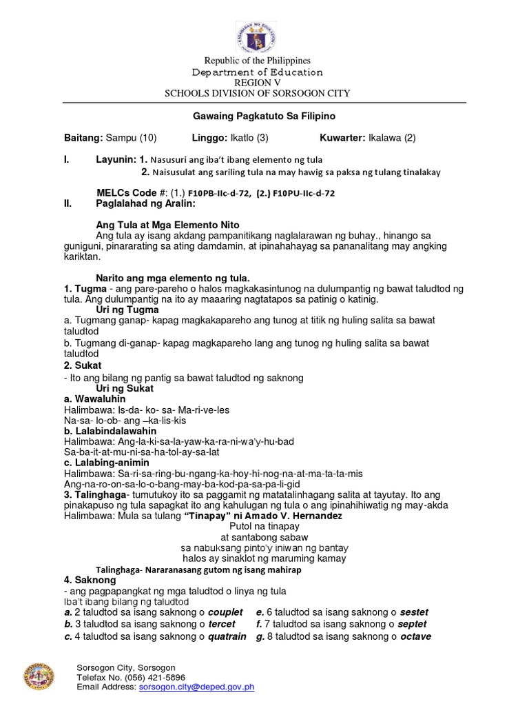 F10Q2 Actiivity Sheet 3 | PDF