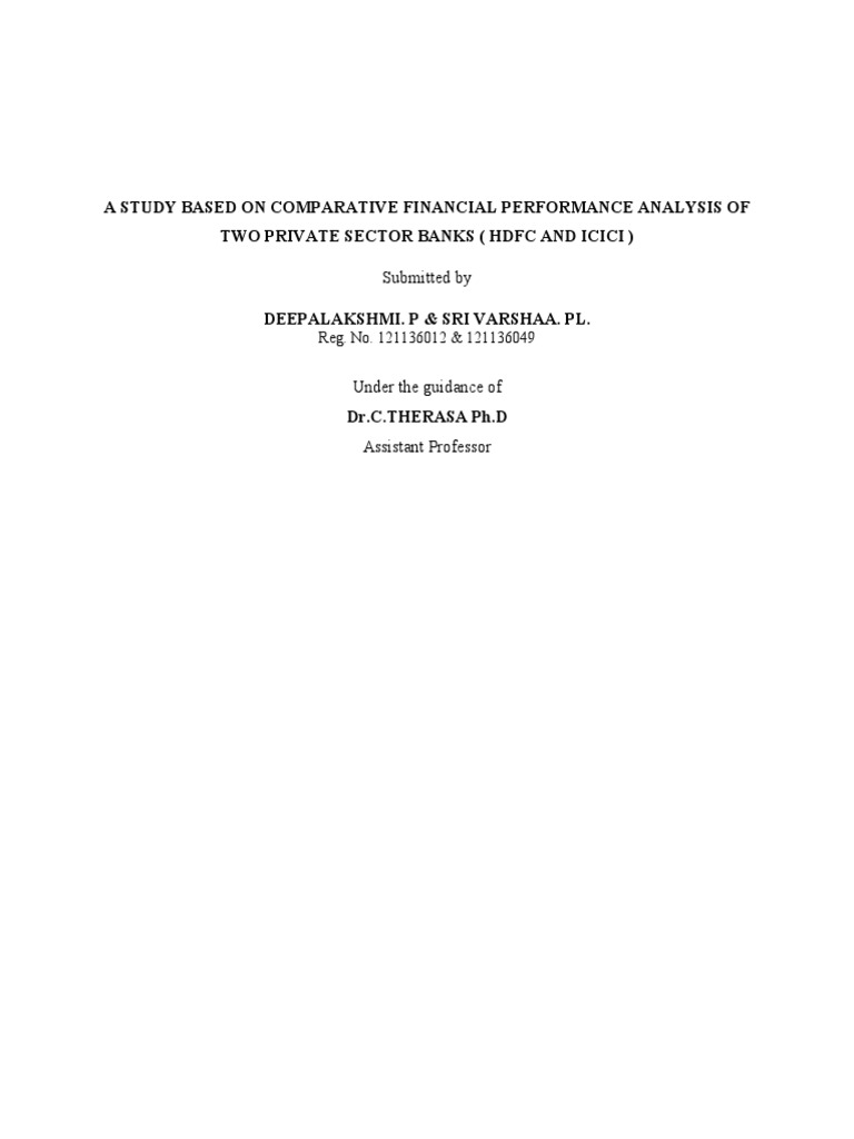 A Study Based On Comparative Financial Performance Analysis of Two ...