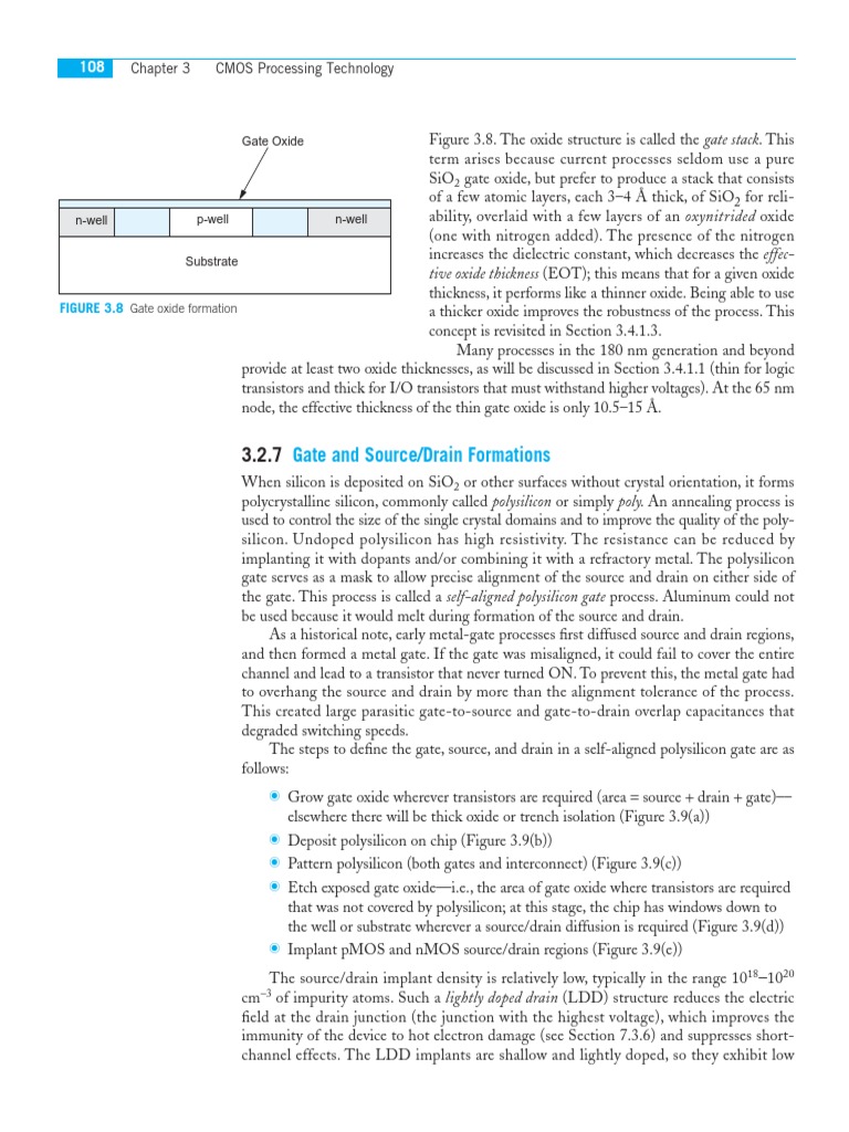 Gate and Source/Drain Formations: Chapter 3 CMOS Processing Technology ...