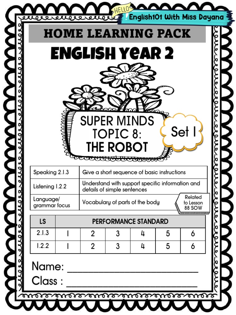 Year 2 The Robot Home Learning Pack | PDF | Word