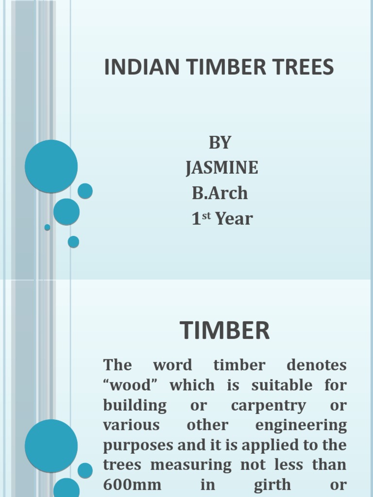 Indian Timber Trees | PDF | Trees | Wood